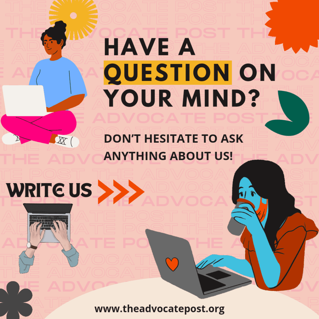 Work with us - Contact us - The Advocate Post